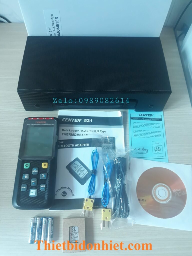 Máy đo nhiệt độ Center 521 ( Ghi dữ liệu không dây Bluetooth)